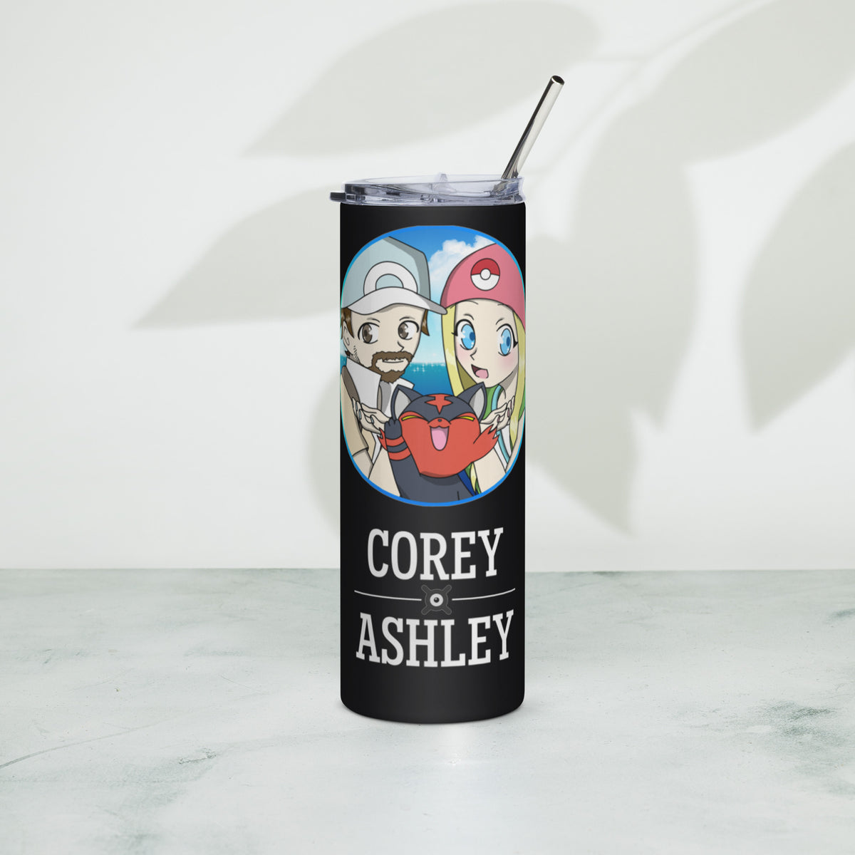 Corey and Ashley Logo Stainless Steel Tumbler – Slaker Merch